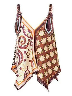 ALEMAIS Wilson Printed Silk Top - Multi