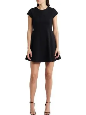FRENCH CONNECTION Cap-Sleeve Fit & Flare Mini Dress