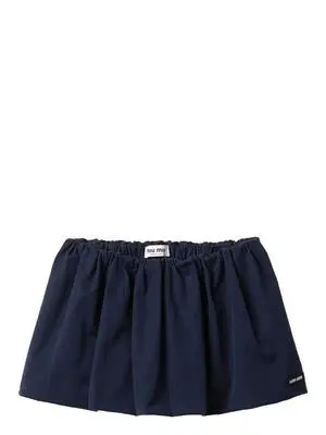 Miu Miu Poplin Miniskirt - Navy