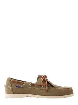 SEBAGO Portland Artisan Suede Boat Shoes Green