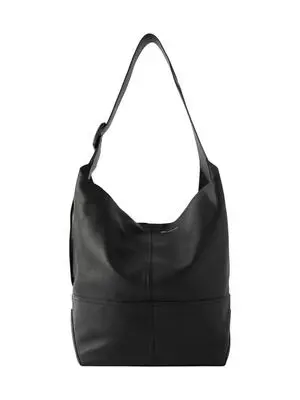 AMI Etienne Buckled Leather Crossbody Bag