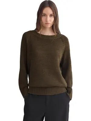 Everlane Everlane Wide-Neck Crew Sweater Beech