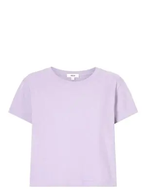 AGOLDE AGOLDE Adine Cropped Organic Cotton-Jersey T-Shirt Lilac