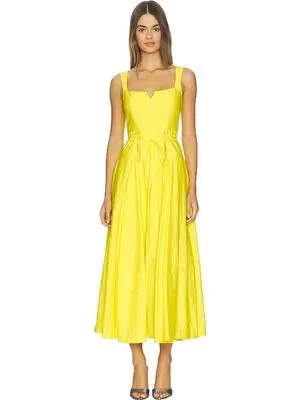 Cinq À Sept Jerome Midi Dress - Yellow