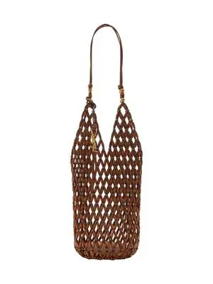 Saint Laurent Beaded Bucket Bag - Brown