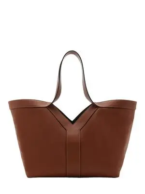 Saint Laurent Small Y Leather Tote - Brown