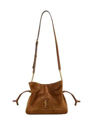 Saint Laurent Jamie Suede Shoulder Pouch - Brown