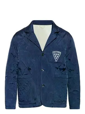 Kenzo Badges Quilted Workwear Jacket - Blue