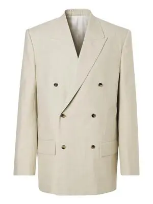 Bottega Veneta Wool And Cotton Gabardine Suit Jacket - Beige
