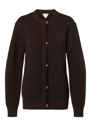 Bottega Veneta Wool And Cotton Cardigan - Brown