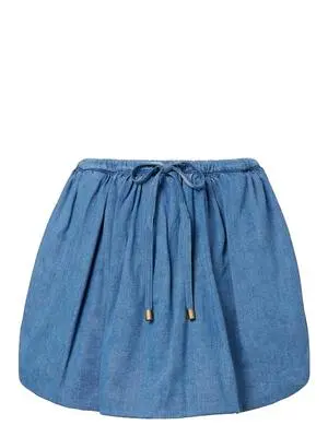 PATOU Denim Miniskirt Blue