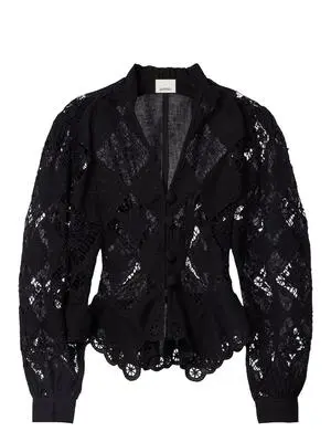 Isabel Marant Étoile Nina Broderie Anglaise Blouse - Black