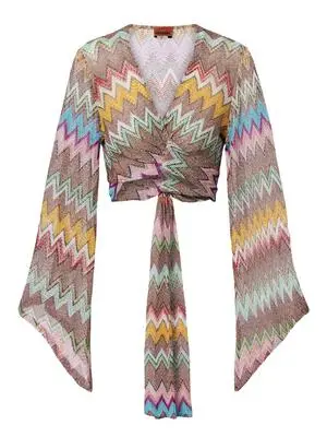 Missoni Zigzag Lame Crop Top - Multicoloured