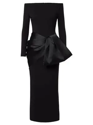 Solace London Rhianne Satin-trimmed Cocktail Dress - Black