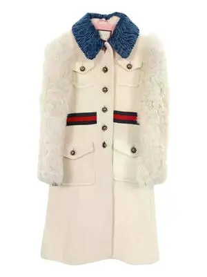 Gucci 2010s Gg-button Pocket Coat - Neutrals