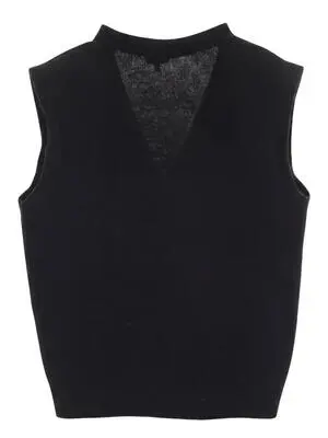 Loewe Anagram Detail Knitted Vest - Black