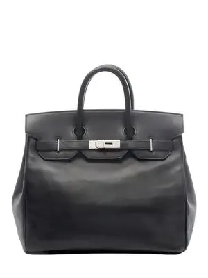 Hermès 2007 Birkin 32 Leather Handbag Black