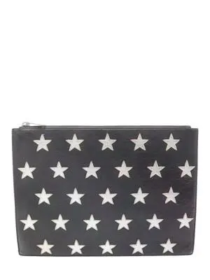 Saint Laurent 2000s Star-detail Clutch Bag - Black