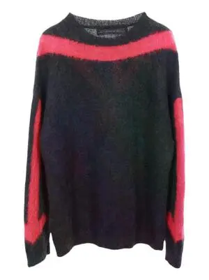 Off-White 2010s Arrow Pattern Crew Neck Knit Sweater - Grey