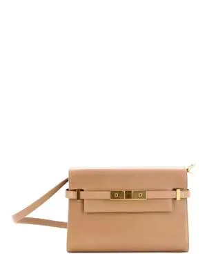 Saint Laurent Manhattan Leather Small Shoulder Bag - Neutrals