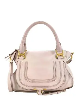 Chloé Marcie Leather Medium Satchel - Neutrals