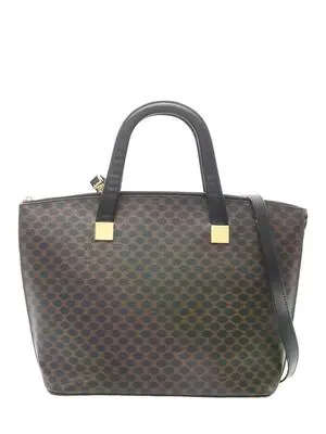 Celine 2000s Macadam Printed Handbag - Black