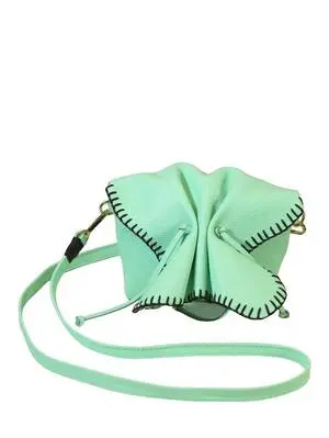 Carlos Falchi Mini Butterfly Leather Bag - Lime