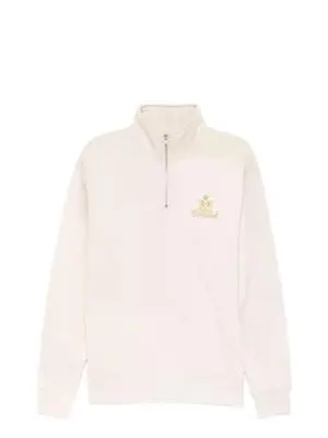 CAVENDISH Zip-up Logo Sweatshirt - Neutrals