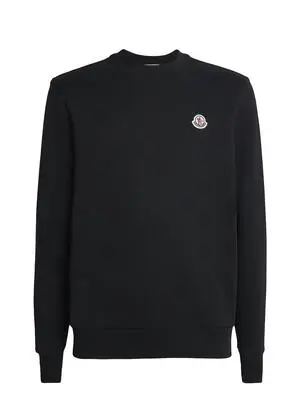 Moncler Cotton Logo Sweatshirt - Black