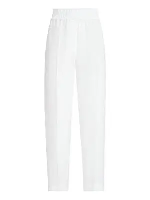 Brunello Cucinelli Twill Straight Trousers Beige