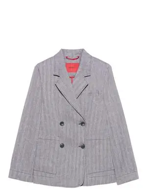 Max & Co. Linen-blend Herringbone Pea Coat - Brown
