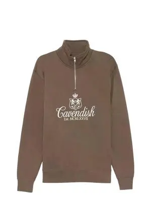 CAVENDISH Logo-embroidered Sweatshirt - Brown