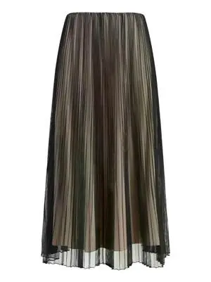 Max Mara Plissé Pleated Skirt - Black