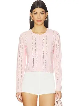 LoveShackFancy Peridot Cardigan - Peach Sorbet