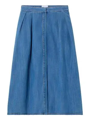 GWYN Brynn Stonewashed Chambray Skirt