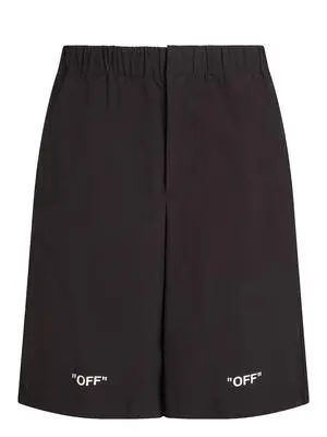 Off-White Printed Shell Shorts - Black