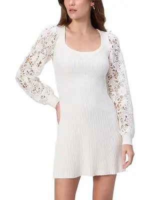 Paige Anne Mini Sweater Dress - Ivory