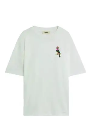 A PAPER KID Bird-print T-shirt - White