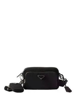 Prada Zip Satchel Shoulder Bag - Black