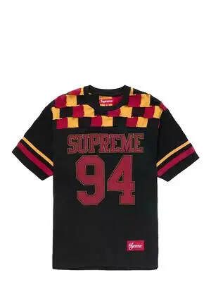 Supreme Patchwork Yoke Football T-shirt - Black