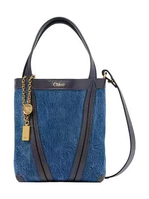 Chloé Charm Detail Mini Tote - Blue