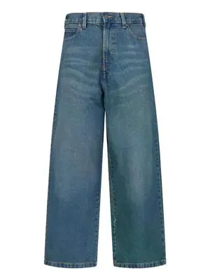 Dickies Logo Patch Straight Leg Jeans - Blue