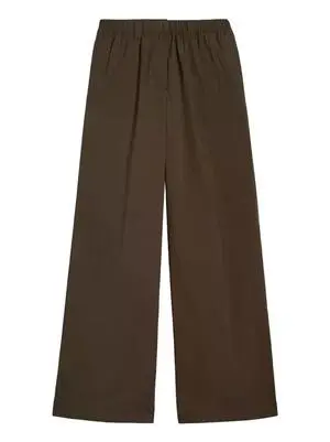 Aspesi Elasticated Wide Leg Trousers Brown