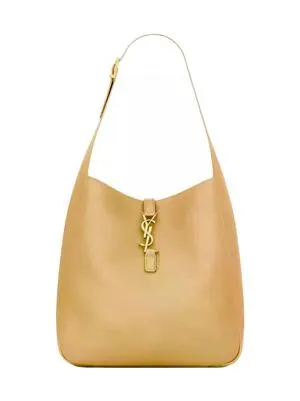 Saint Laurent Le 5 À 7 Buckle-monogram Shoulder Bag - Neutrals