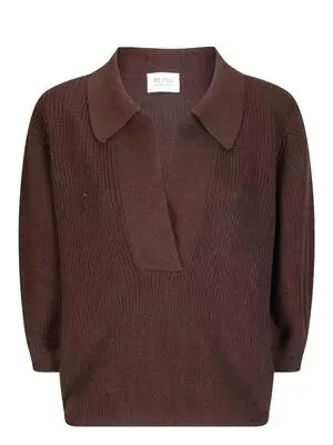 BE YOU Collared Sweater - Brown