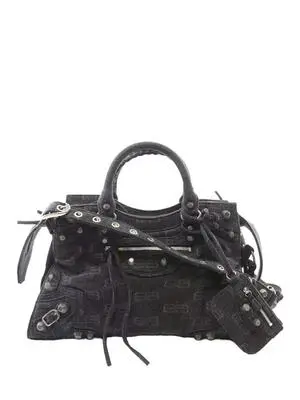 Balenciaga Bb Monogram Neo Cagole Satchel - Grey
