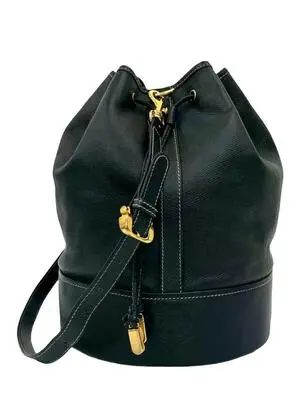 Loewe 2010-2025 Leather Anagram Bucket Bag - Blue