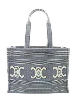 Celine Celine Large Canvas Cuir Triomphe Cabas Thais Tote Bag 2021-2026 Blue