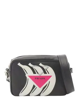 Prada 2010-2016 City Calf Banana Camera Bag - Black