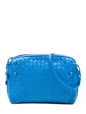 Bottega Veneta Nappa Intrecciato Nodini Crossbody Bag - Blue